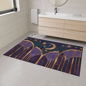 Celestial Floor Mat for Indoors and Outdoors Art Deco Design Heavy Duty ...