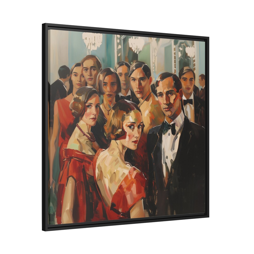 Vintage Gaze Painting on Framed Matte Canvas for Bygone Era Lovers ...