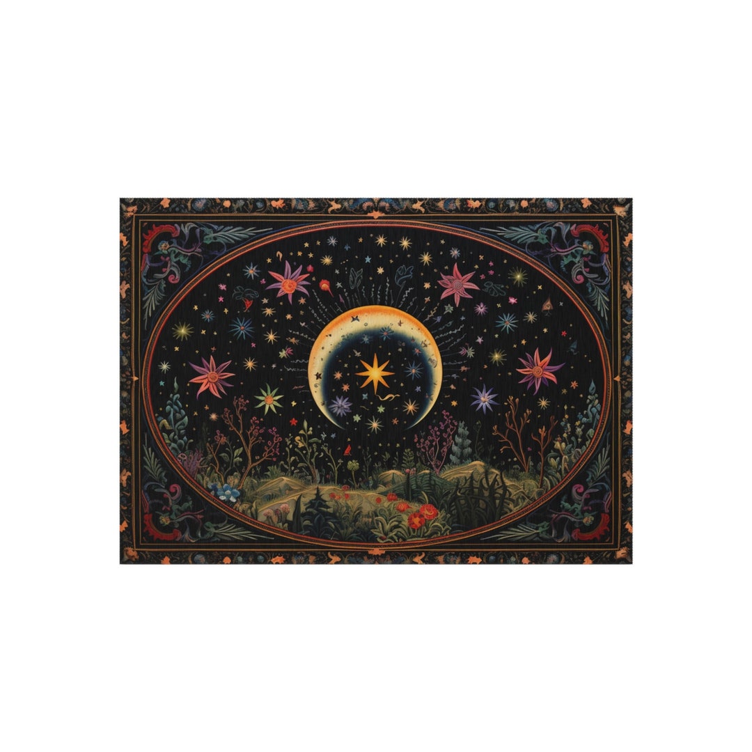 Boho Witchy Rug for Indoors and Outdoors Eclectic Design Carpet ...