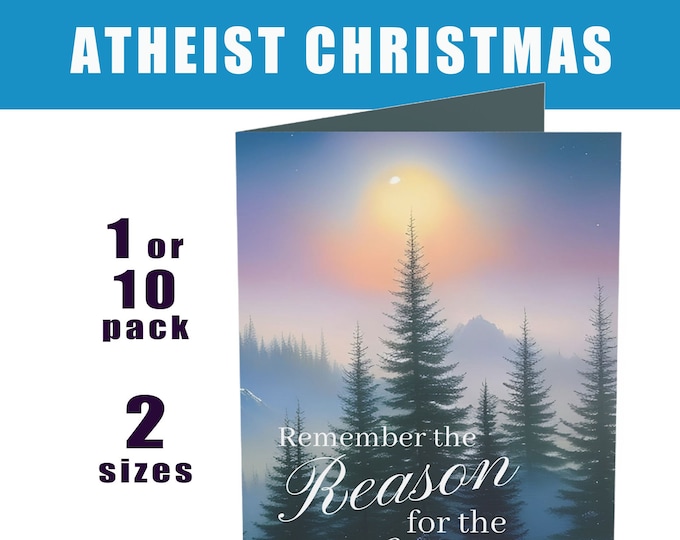 Atheist Holiday Card, Winter Solstice Card, Humanist Christmas, Eat ...