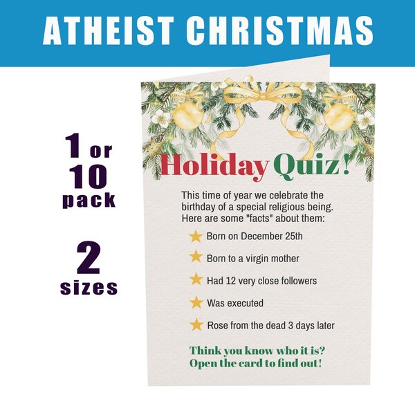 Atheist Holiday Card - Etsy