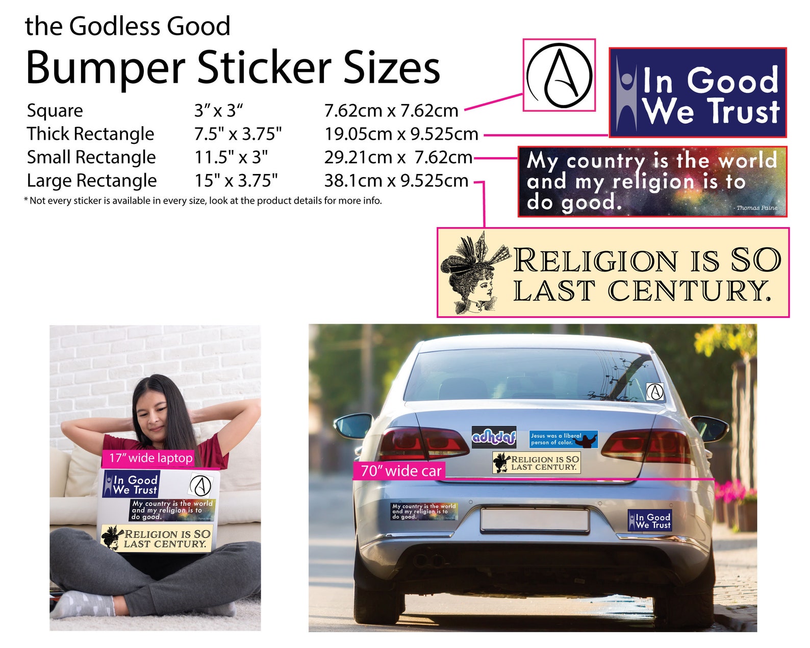 Bumper Sticker Unashamed Atheist Agnostic Atheist Humanist UU Secular ...