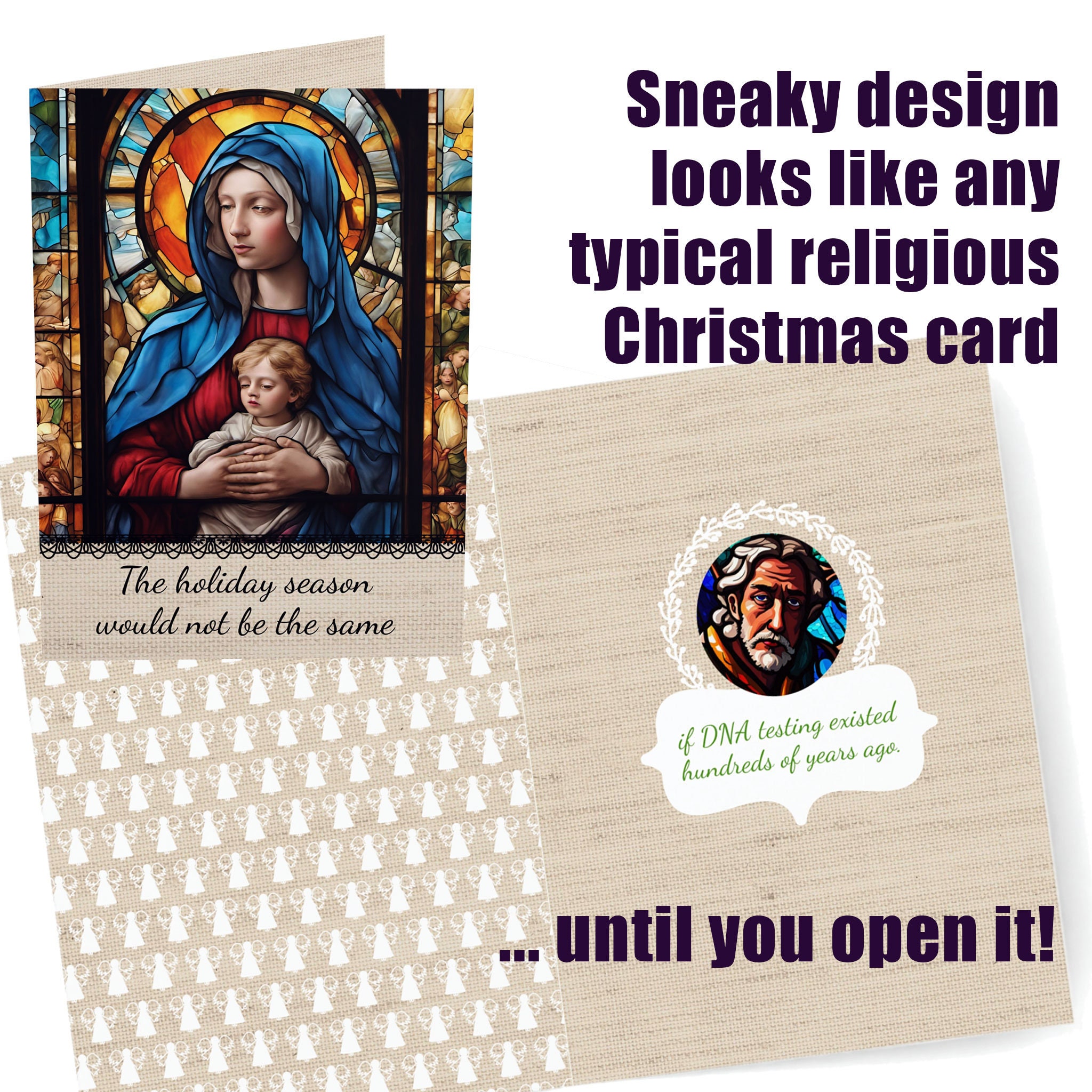 Sus Mary Folded Greeting Cards: 2 Sizes, 1 or 10 Pk, Atheist Christmas ...