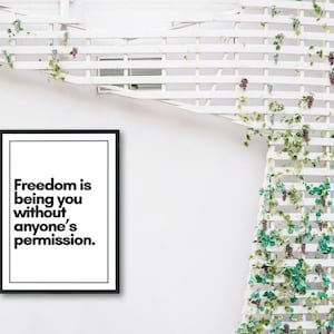 Freedom Poster Quote | Minimal Style | Printable Poster A3 A4 ...