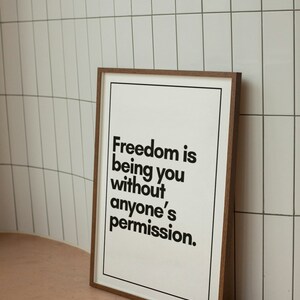 Freedom Poster Quote | Minimal Style | Printable Poster A3 A4 ...