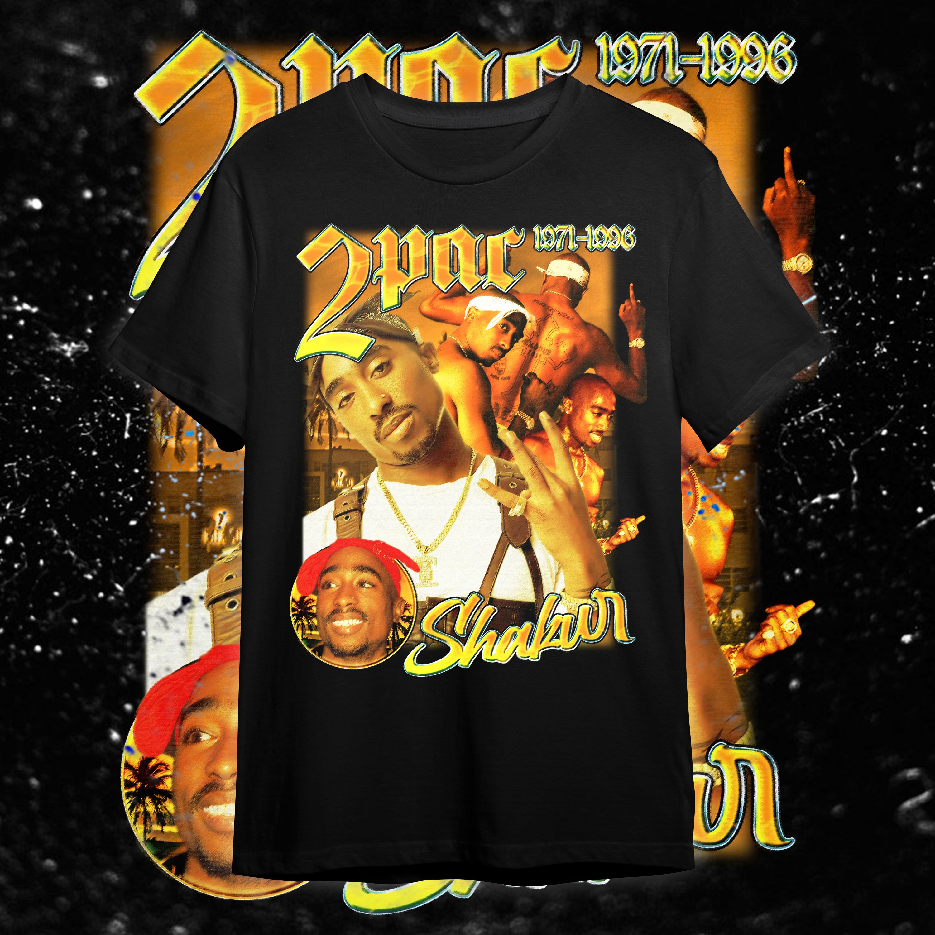 2023 Tee Shirt Various Styles T Shirts Tupac 2Pac Shakur Gun Finger ...