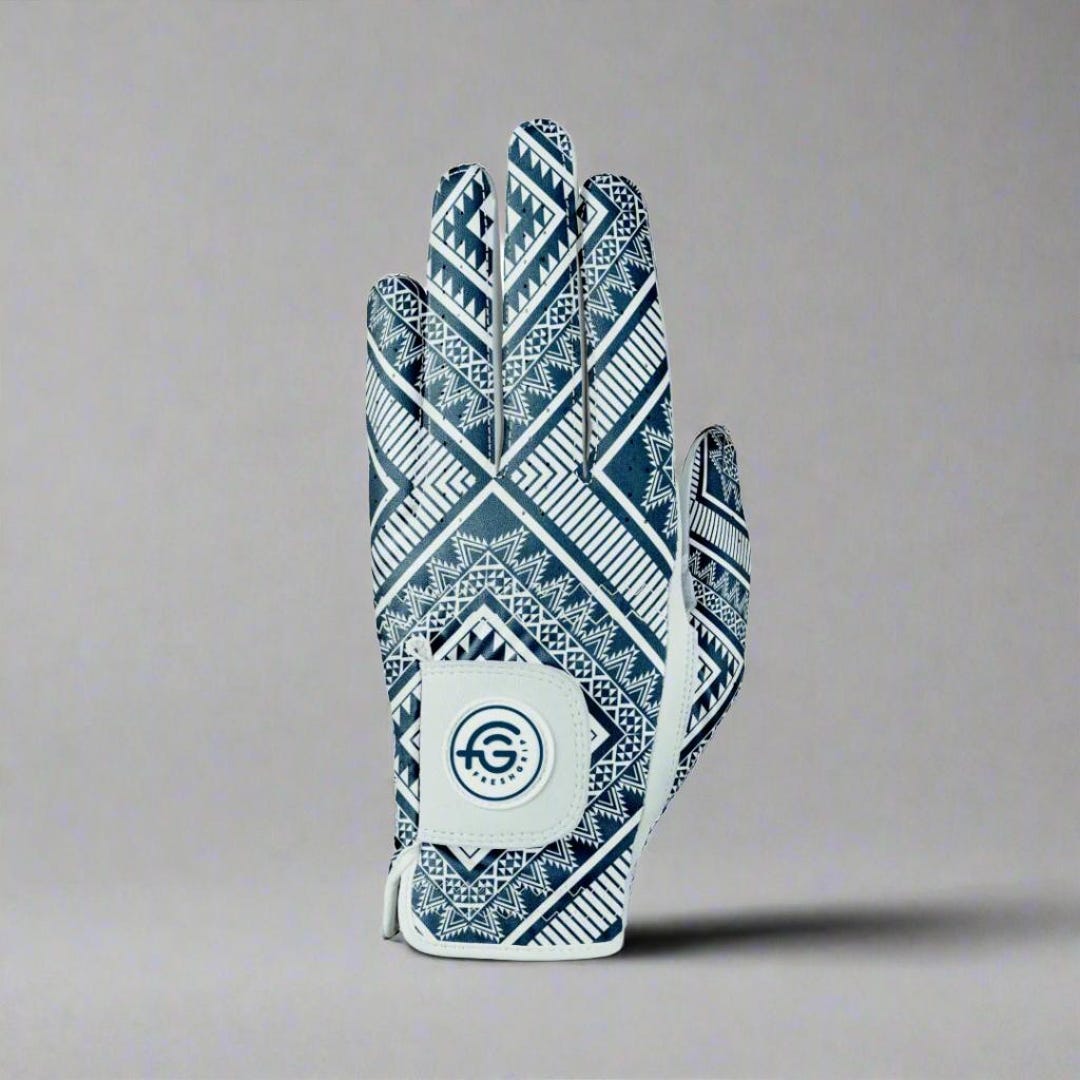 The Blue Aztec Golf Glove | Premium Leather 1pc Men Left Hand Glove for ...