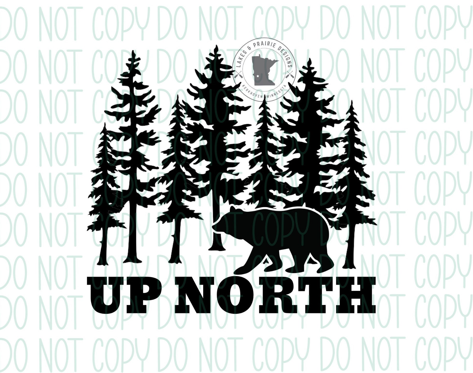 Up North Bear Digital File PNG SVG - Etsy