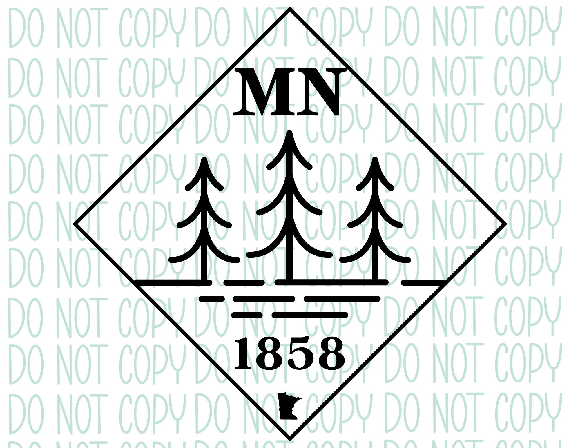 Minnesota Pine and Lake PNG SVG Digital File - Etsy
