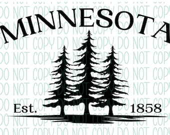Minnesota Lake and Pine SVG PNG Digital File Only - Etsy