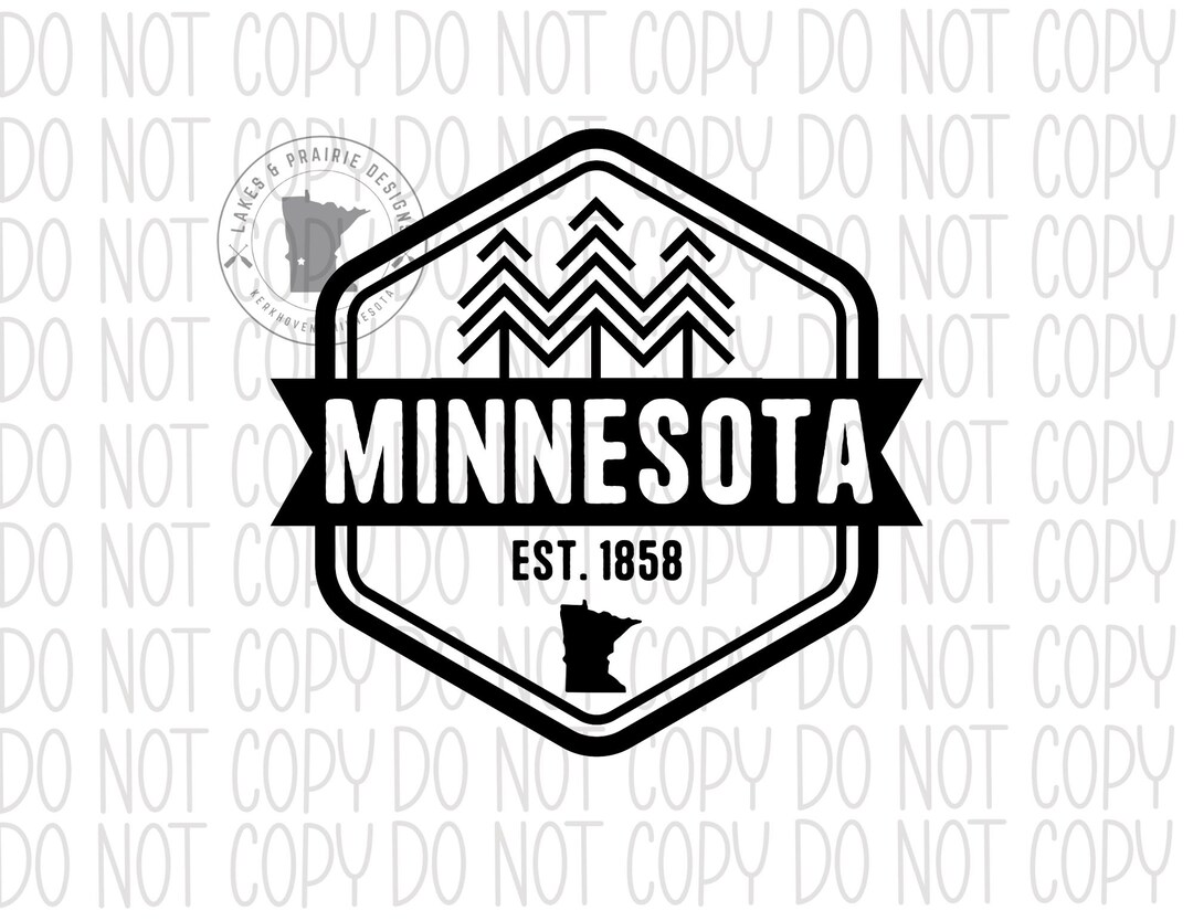Minnesota Badge Pines DIGITAL DESIGN PNG - Etsy