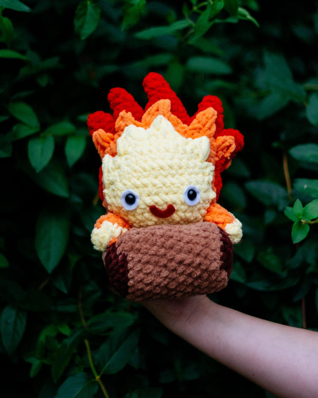 Crochet Campfire Friend on a Log Amigurumi Plushie - Etsy