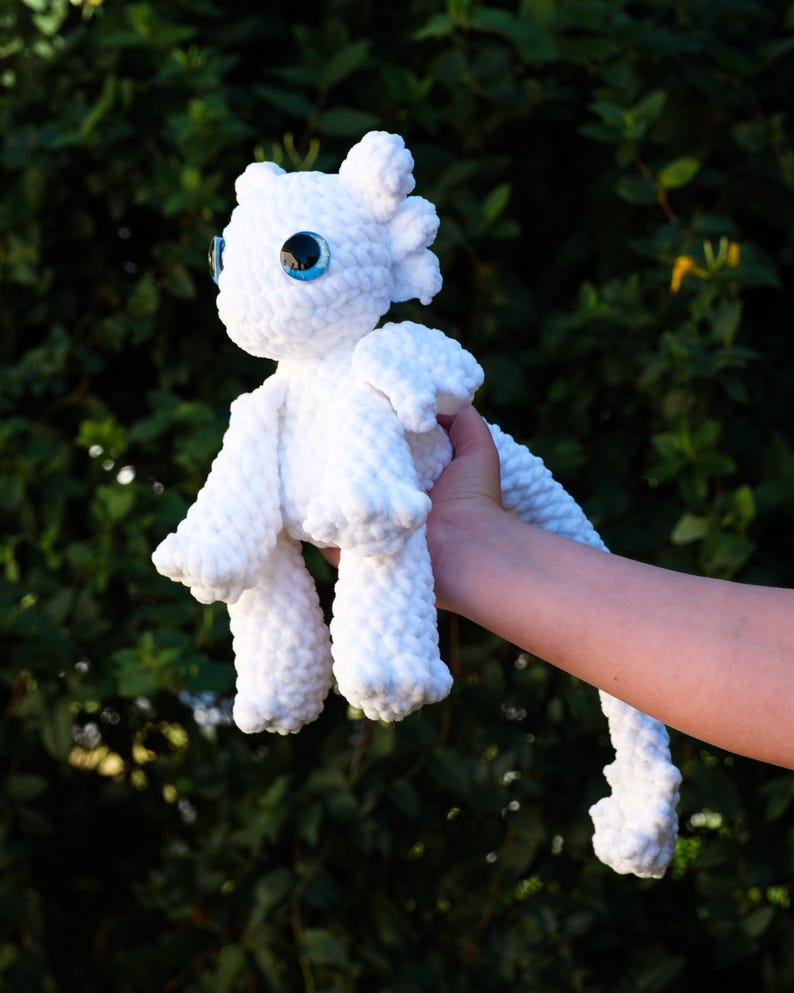 Baby Light Fury Inspired Dragon Cuddler Crochet Plushie Amigurumi - Etsy