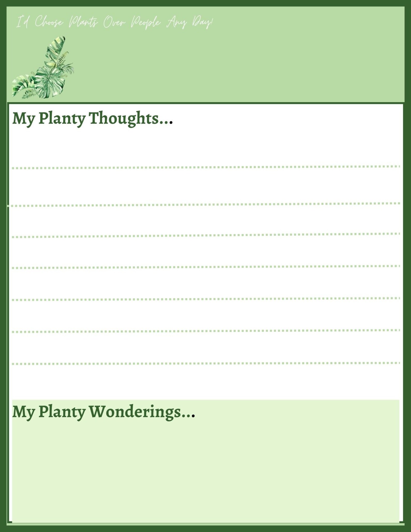Plant Journal Digital & Printable - Etsy