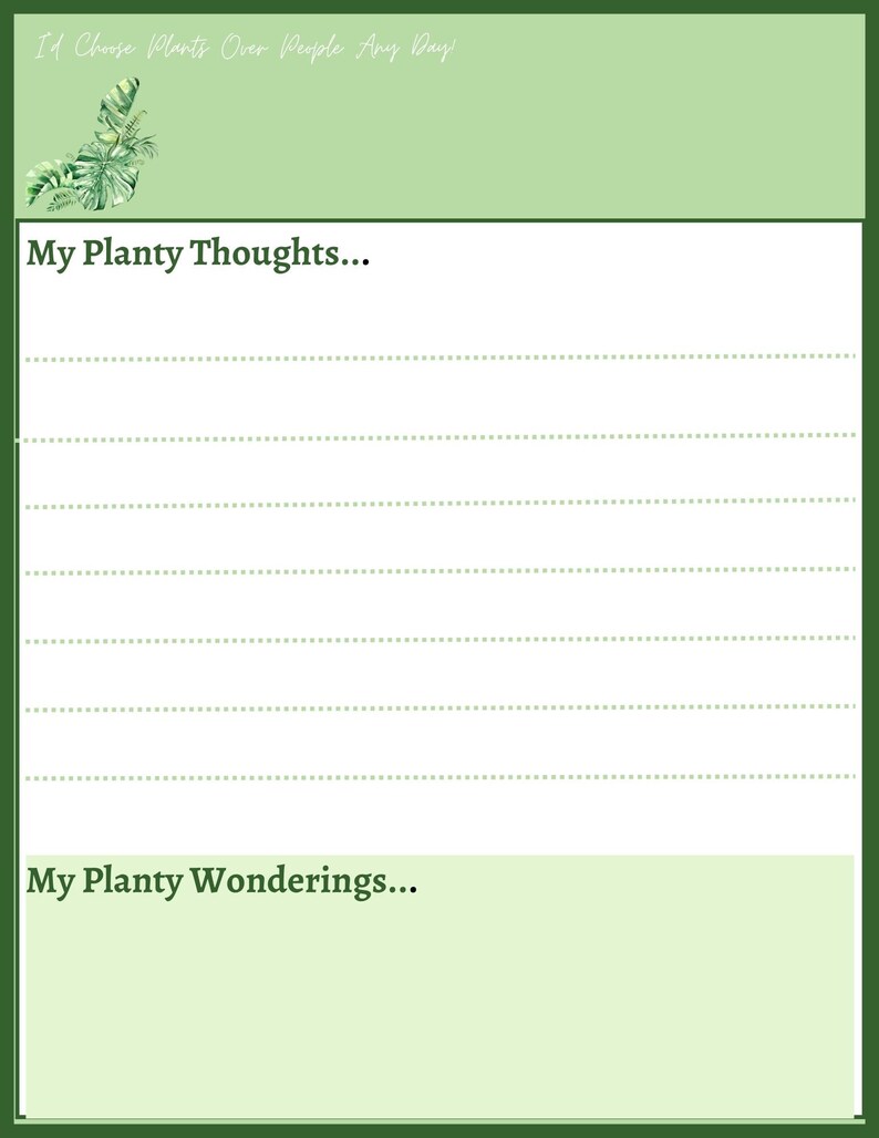 Plant Journal Digital & Printable - Etsy