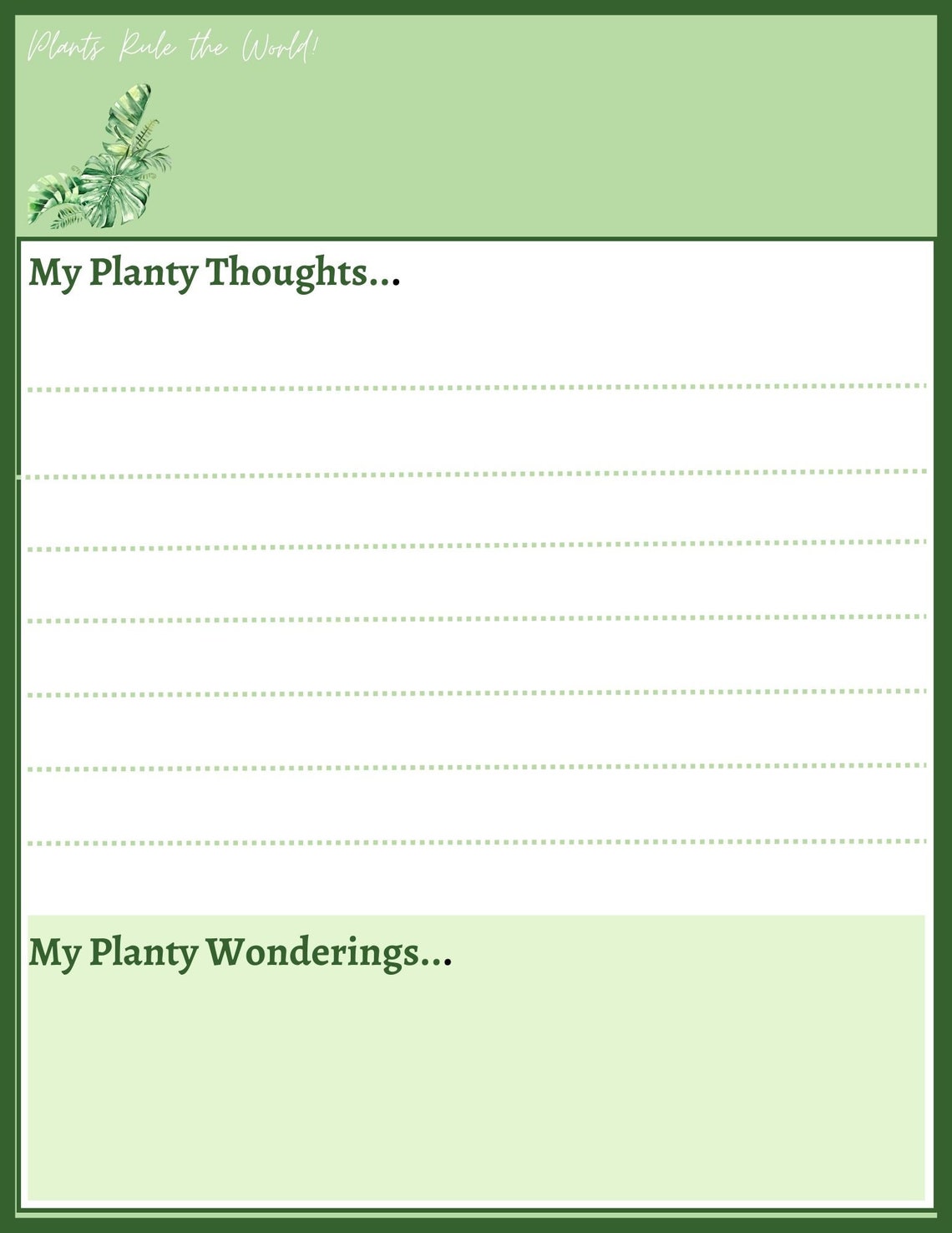 Plant Journal Digital & Printable - Etsy