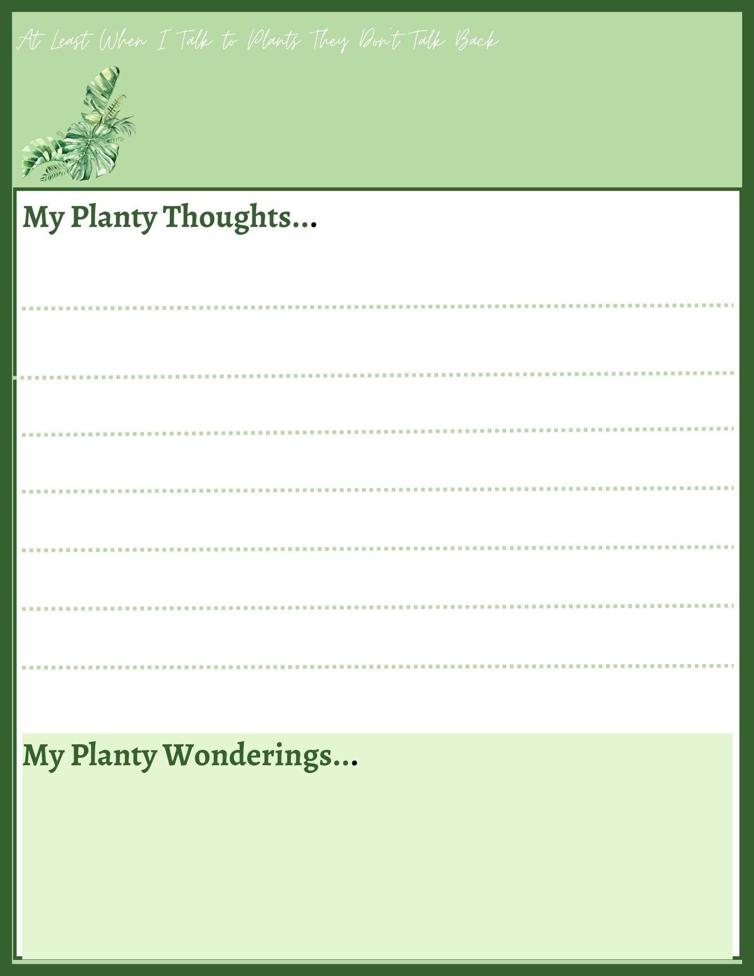 Plant Journal Digital & Printable - Etsy