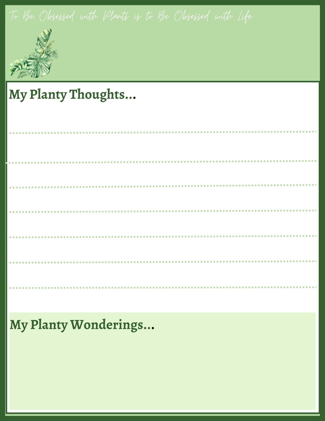 Plant Journal Digital & Printable - Etsy