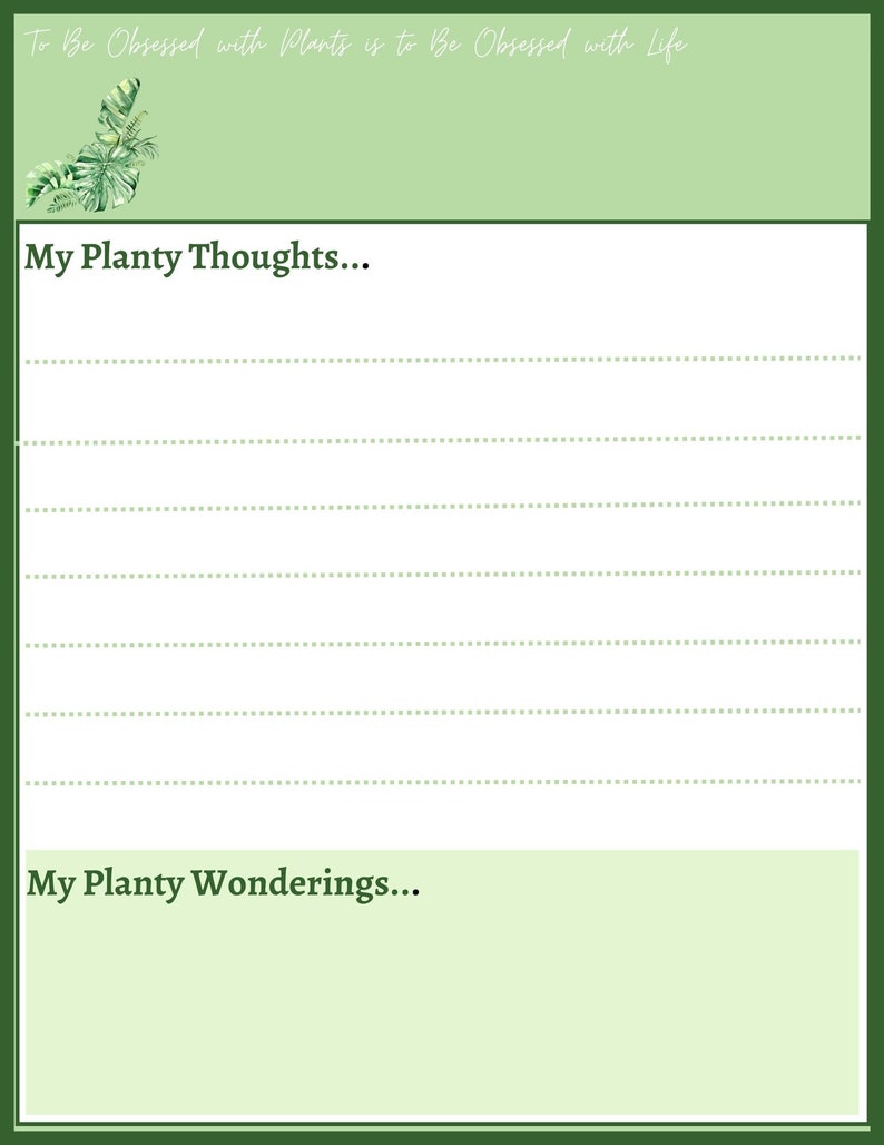Plant Journal Digital & Printable - Etsy