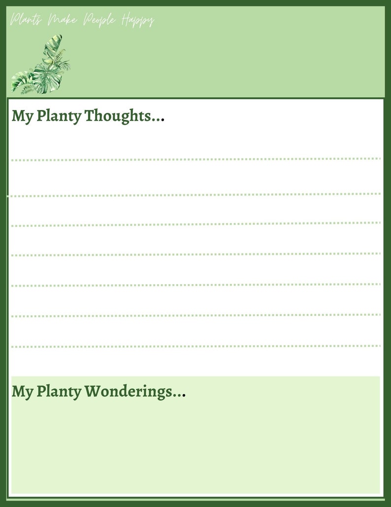 Plant Journal Digital & Printable - Etsy