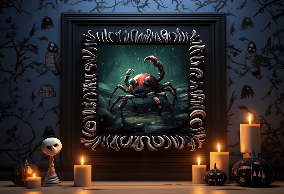 Gothic Crab Wall Art Print: Spooky Home Decor (digital Download) - Etsy