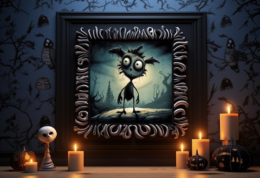 Bogeyman Gothic Wall Art Print, Home Decor, Digital Art Print - Etsy