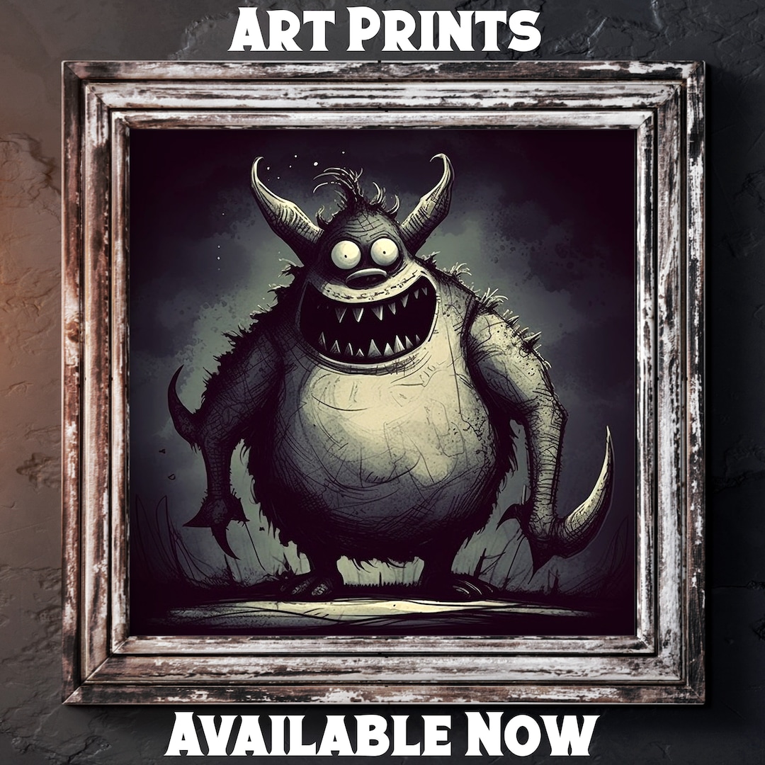 Ogre Gothic Art Print: Spooky Halloween Home Decor (digital Download ...