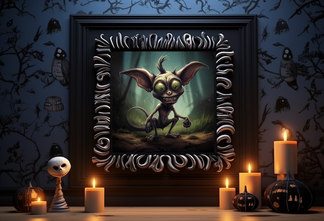 Goblin Gothic Wall Art Print, Home Decor, Digital Art Print, Horror Art ...