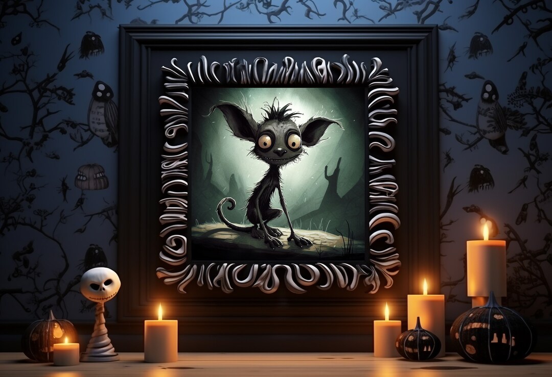Chupacabra Gothic Wall Art Print, Home Decor, Digital Art Print - Etsy UK