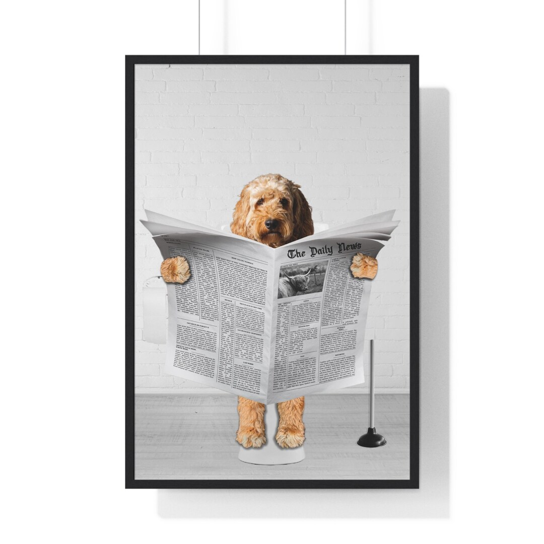 Funny Cockapoo Wall Art, Funny Bathroom Print, Toilet Poster, Bathroom ...