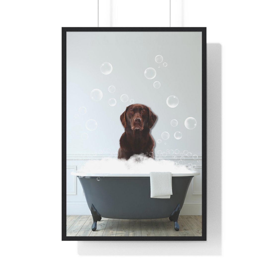 Funny Chocolate Lab Bathroom Art Print (digital Download) - Etsy
