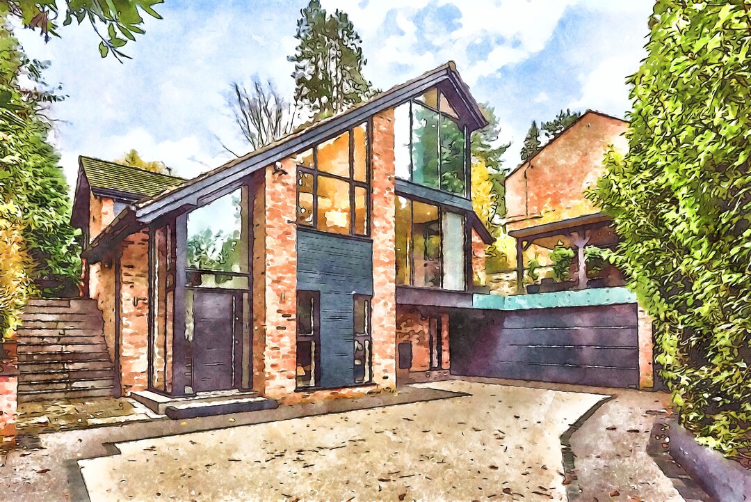 Digital Personalised House Drawing Print - Etsy