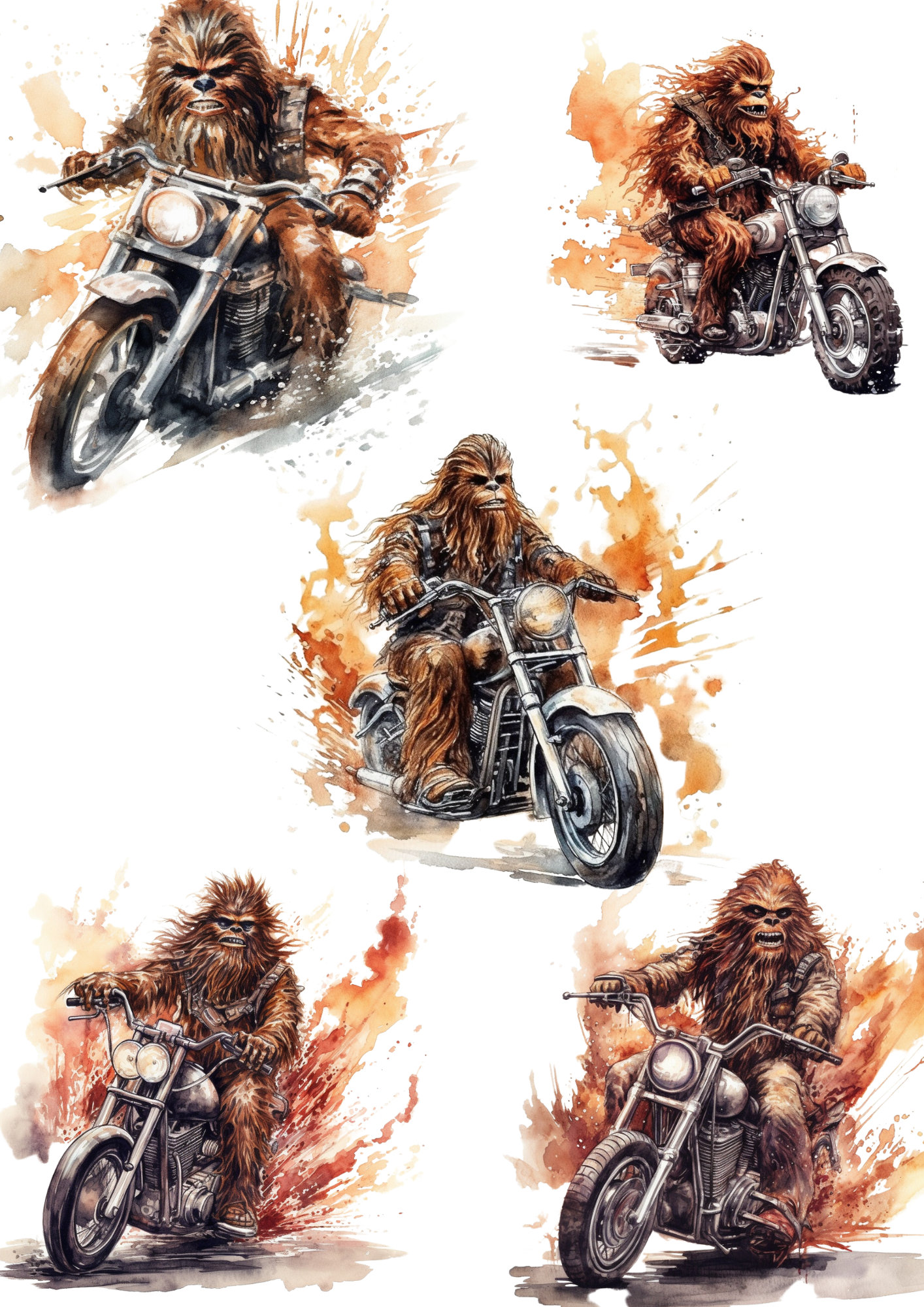 5 Designs Bigfoot or Sasquatch PNG Sublimation Design Bigfoot Riding a ...