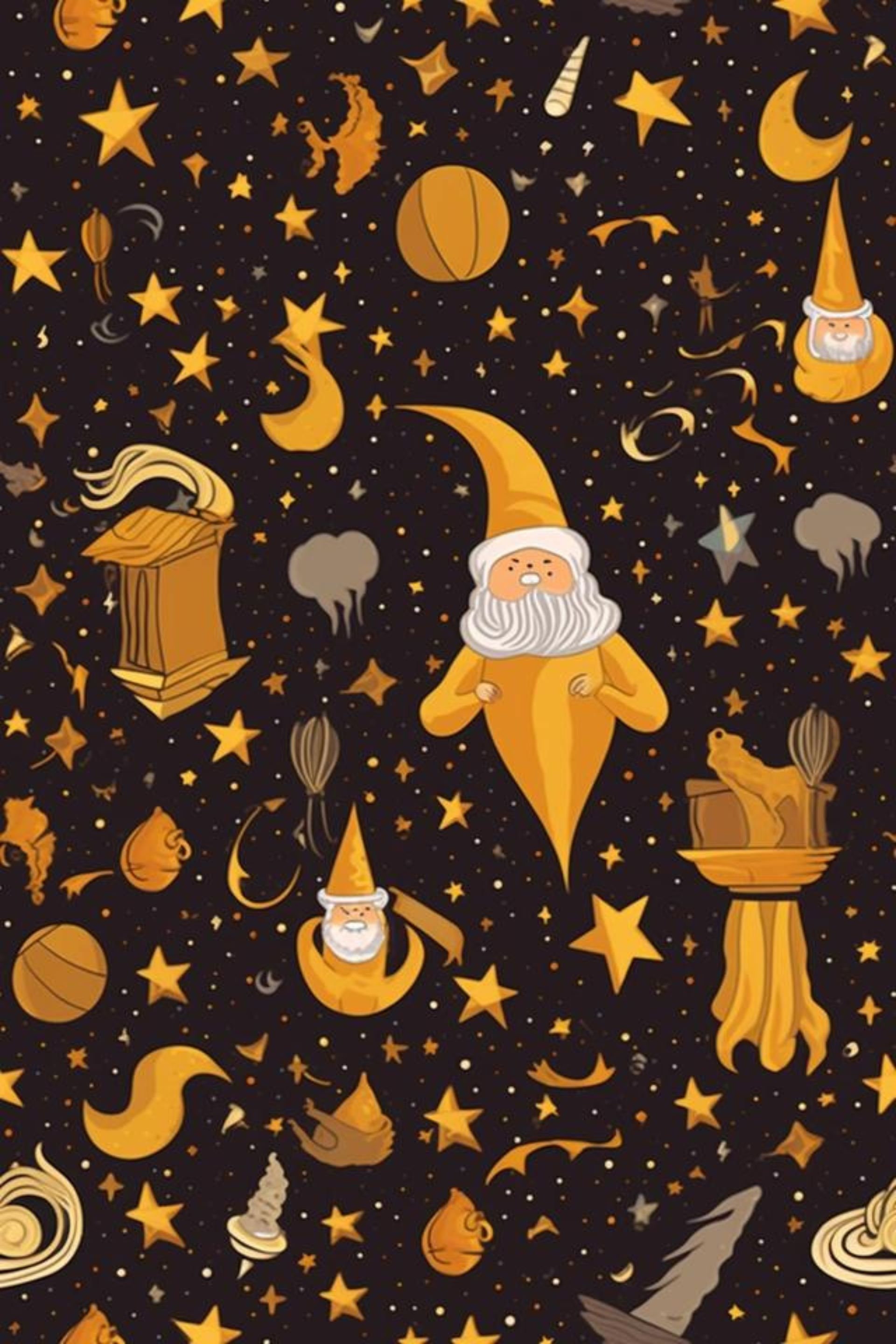 68 Wizard Pattern Digital Paper Seamless Pattern Wizard Junk - Etsy