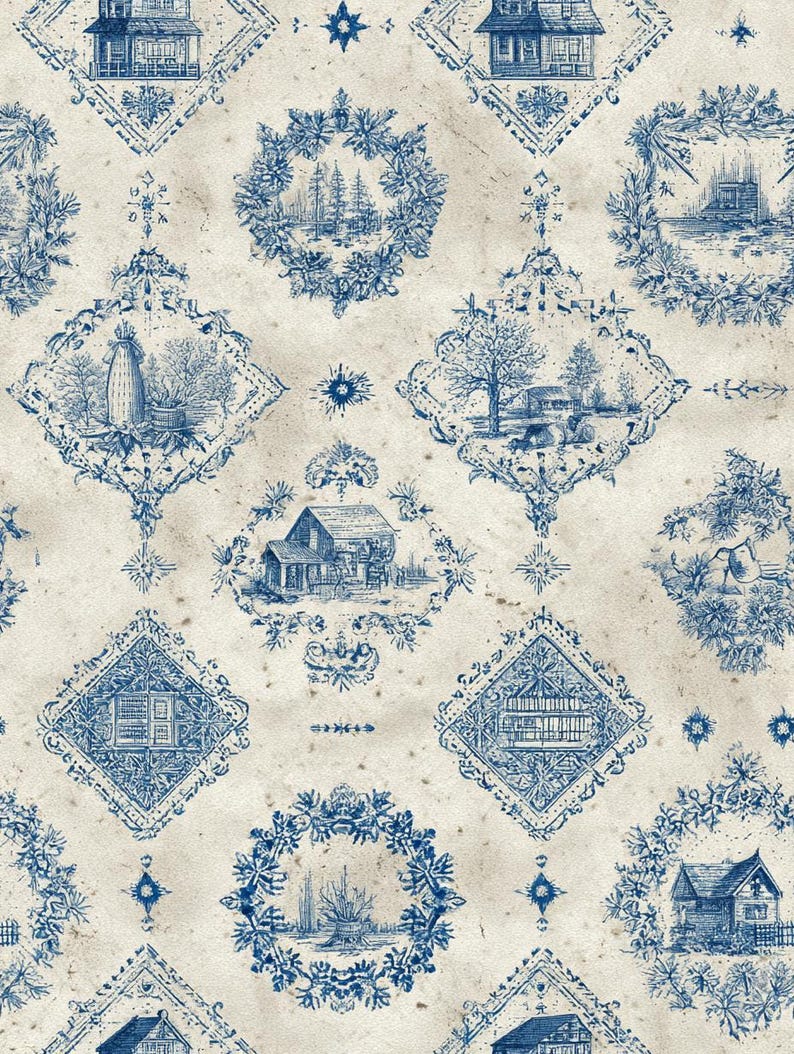 Rustic Farmhouse Patriotic Digital Paper | Vintage Country Americana ...