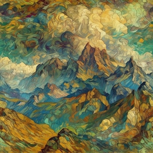 Vincent Van Gogh Digital Paper - Set 1 - Seamless Vincent Van Gogh ...