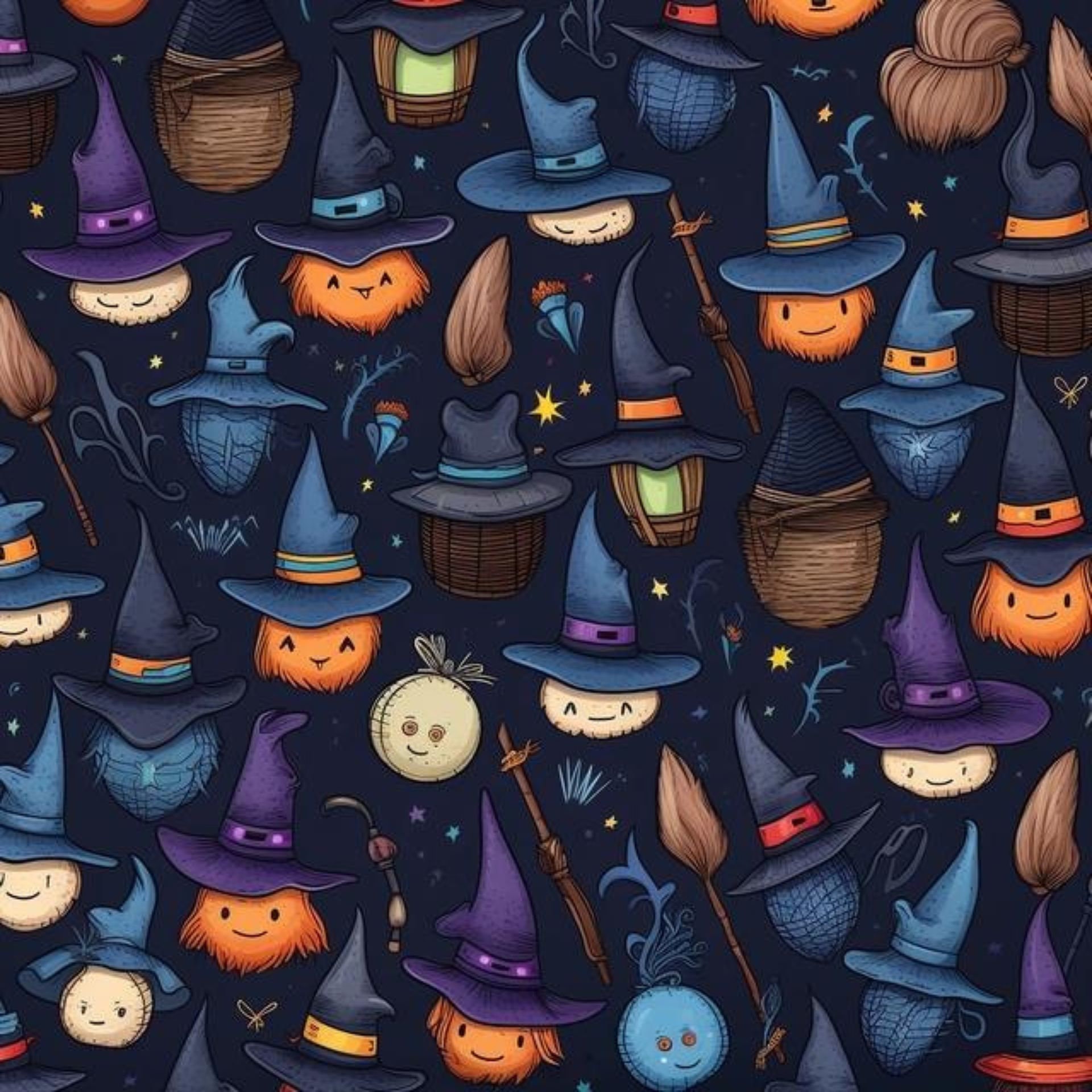 68 Wizard Pattern Digital Paper Seamless Pattern Wizard Junk - Etsy