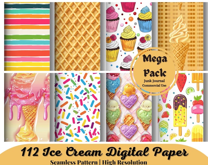 SALE Ice Cream Digital Paper Candy Pattern Pineapple Pattern Cupcake ...