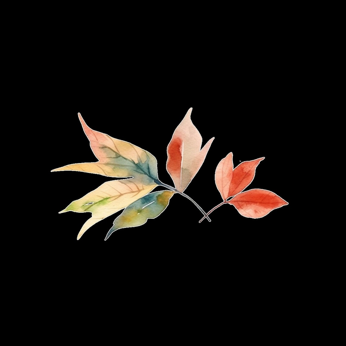 Watercolor Fall Leaves Clipart Autumn Clipart Fall Clipart Thanksgiving ...