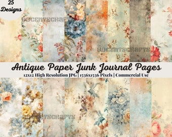Printable Owl Junk Journal Pages Retro Grunge Junk Journal - Etsy