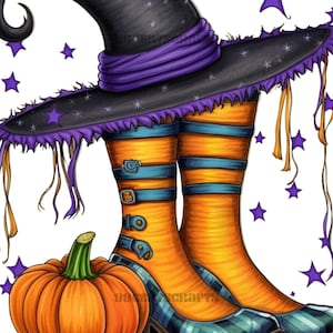17 Halloween Witch Boots Clipart, Witch Boots PNG, Watercolor Gothic ...