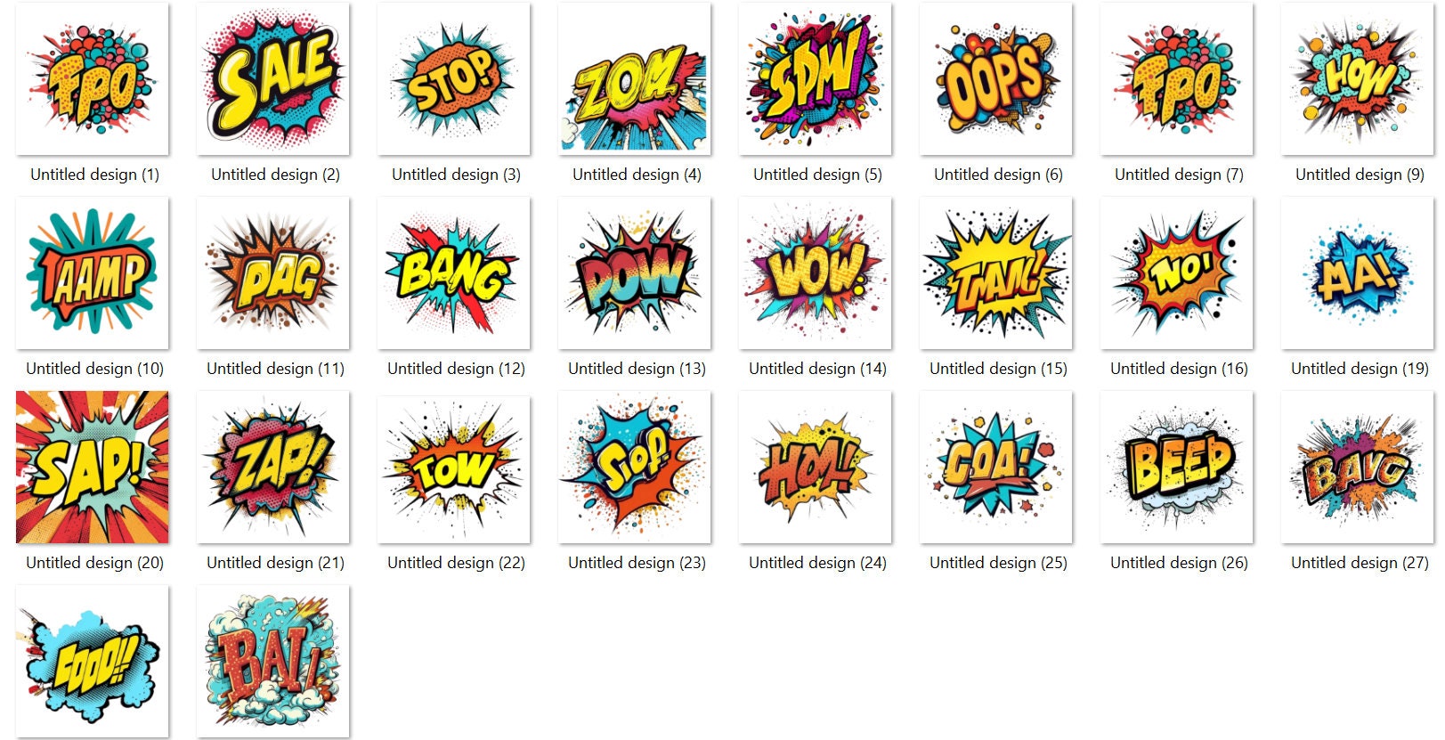25 Comic Text Clipart Comic Book Clipart Superhero Party - Etsy