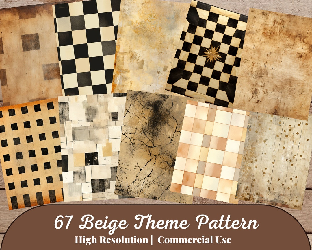 67 Beige Theme Pattern, Big Bundle Damask Pattern, Stripes, Dots ...