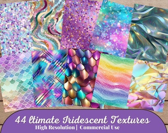 Ultimate Iridescent Textures - 14 Seamless Digital Paper Metallic ...