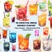 59 Cocktail Drink Bundle Clipart Watercolor PNG/JPG - Etsy