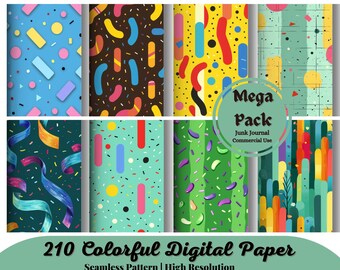 Sprinkles Digital Paper, Colorful Scrapbook Paper, Donut Sprinkles ...