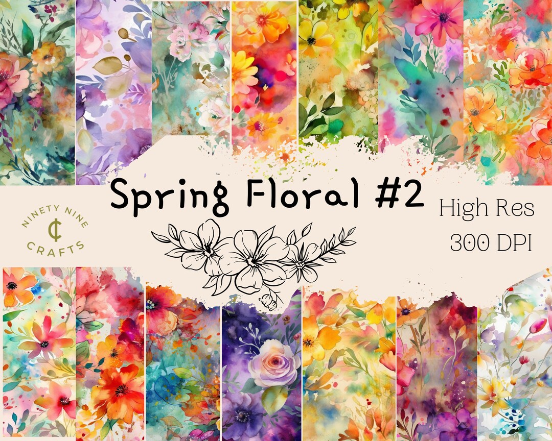 Flowers Digital Paper Flowers Seamless Pattern Floral Prints Flowers ...