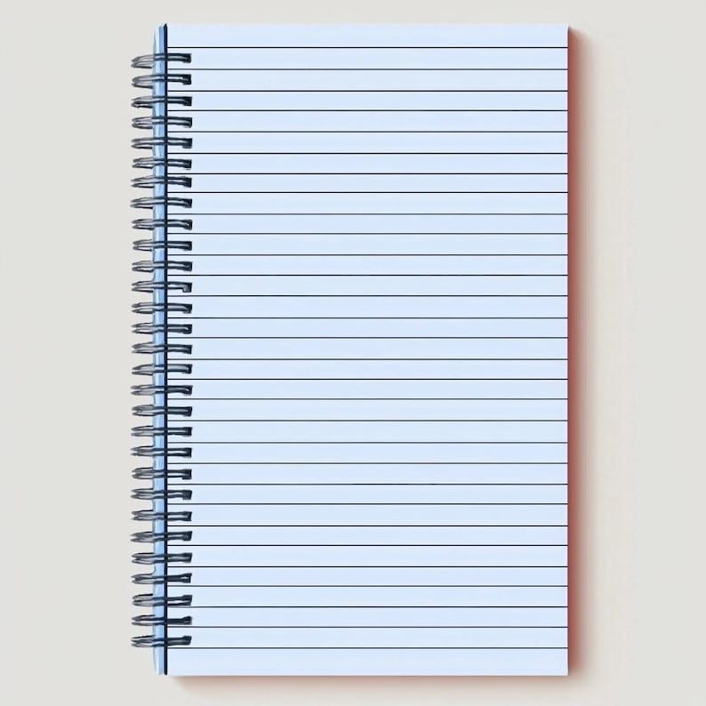 Notebook Paper in Digital Format for Printing at Home, Back to School ...