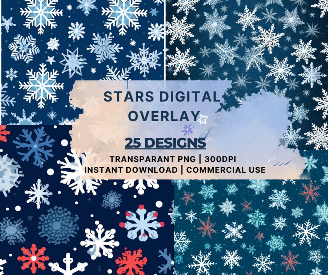 25 Snow Digital Overlays Transparent Snow Overlay Scrapbook Paper Snow ...