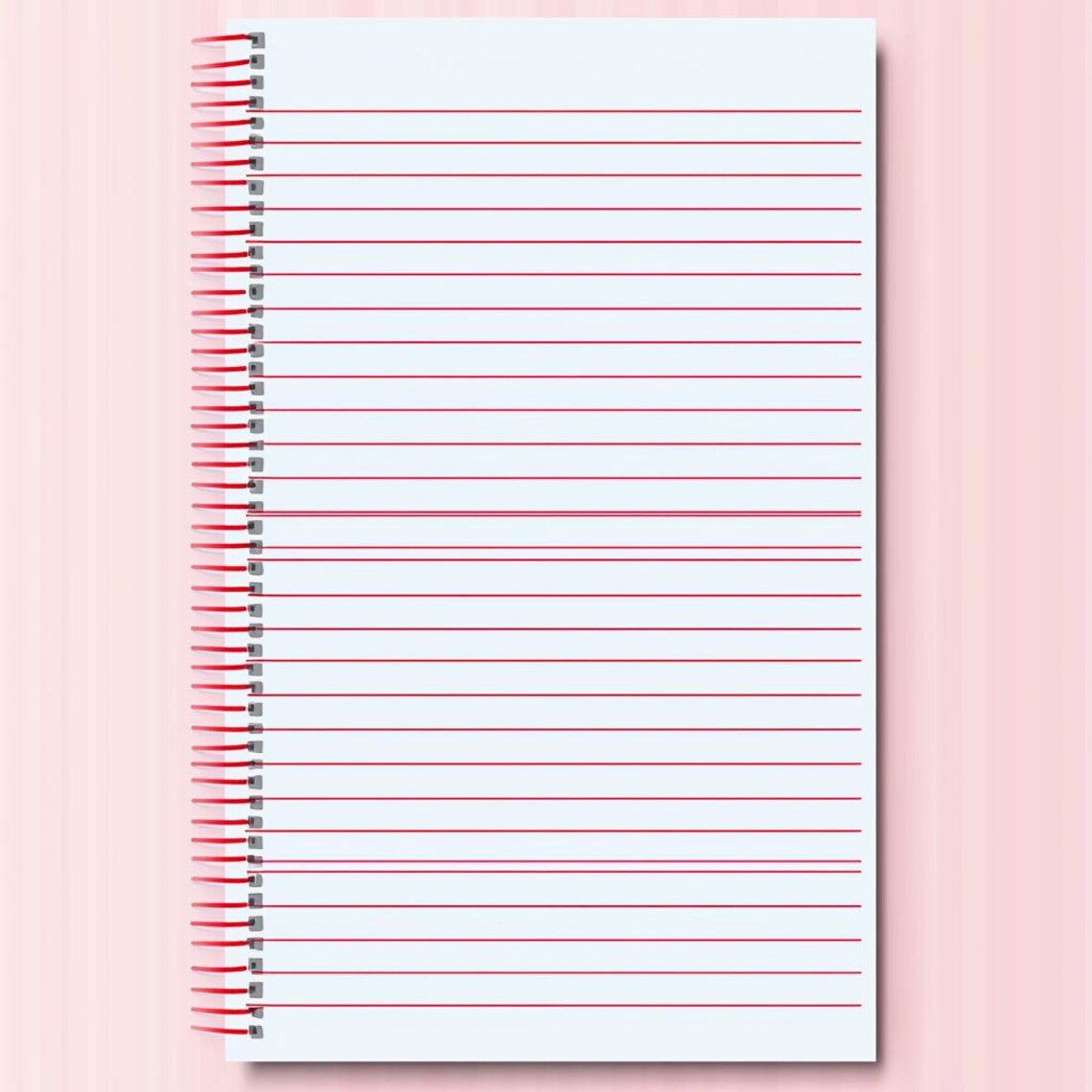 Notebook Paper in Digital Format for Printing at Home, Back to School ...